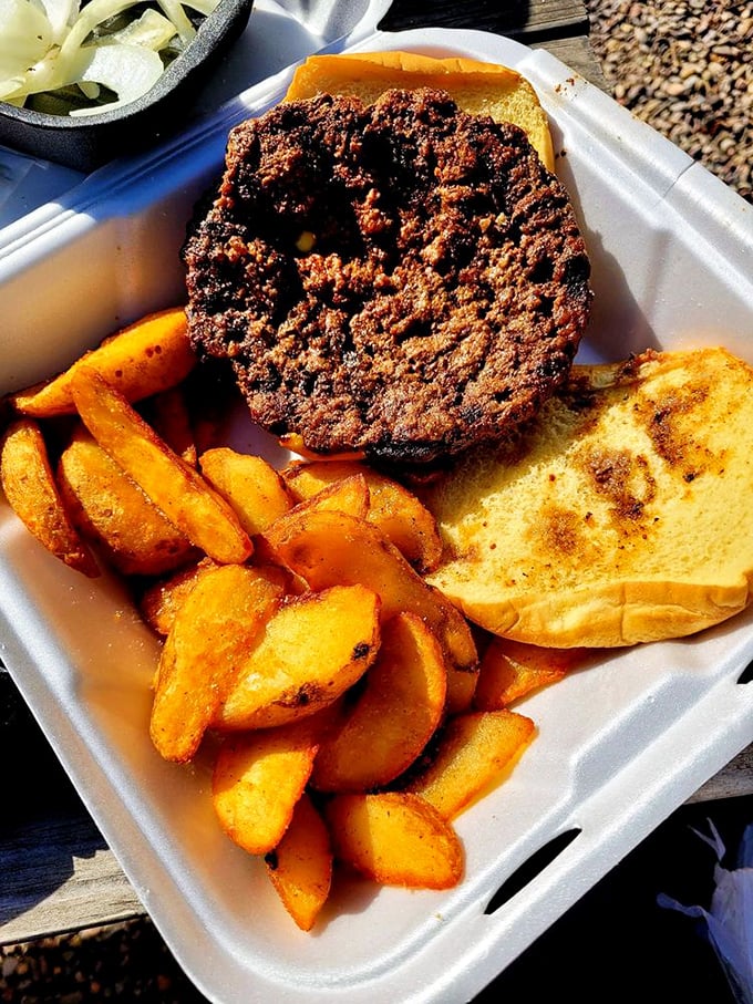 Golden-brown potato perfection that makes French fries from your childhood memories seem like pale imitations. These hand-cut treasures deserve their own fan club.