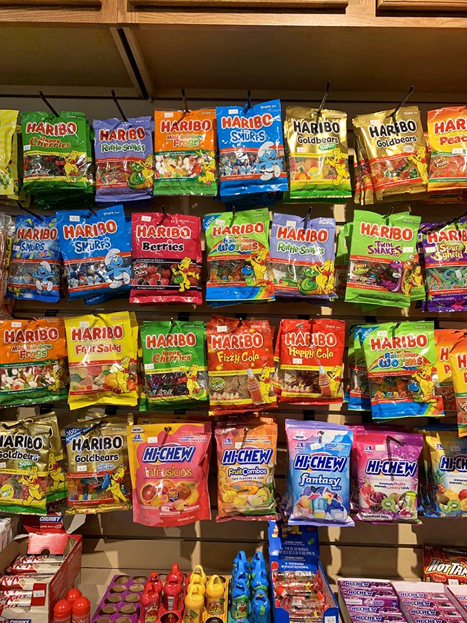 Haribo heaven exists, and it's in Springdale. This rainbow wall of gummy delights would make Willy Wonka himself stop and stare.
