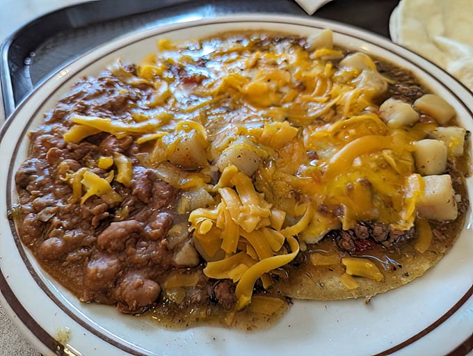 Huevos Rancheros that make ordinary eggs seem like they've been living all wrong&mdash;tortilla, beans, and chile creating the breakfast equivalent of a symphony.
