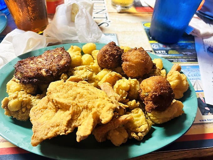 Golden-brown hush puppies that make you question every other hush puppy you've ever eaten. These aren't sides&mdash;they're the main event in disguise.