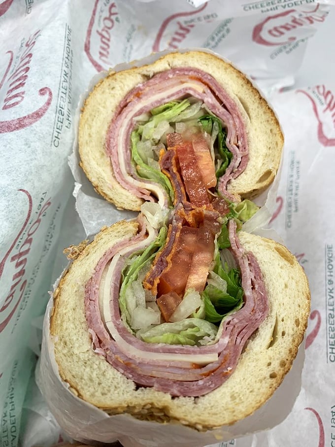 Layer upon layer of Italian meats create a cross-section so beautiful it belongs in the Louvre&mdash;if the Louvre celebrated the art of sandwich architecture.