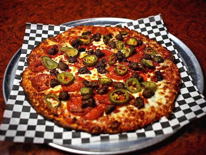 This isn't just pizza&mdash;it's a thin-crust masterpiece topped with pepperoni, jalape&ntilde;os, and olives that delivers a spicy symphony in every perfectly crisp bite.