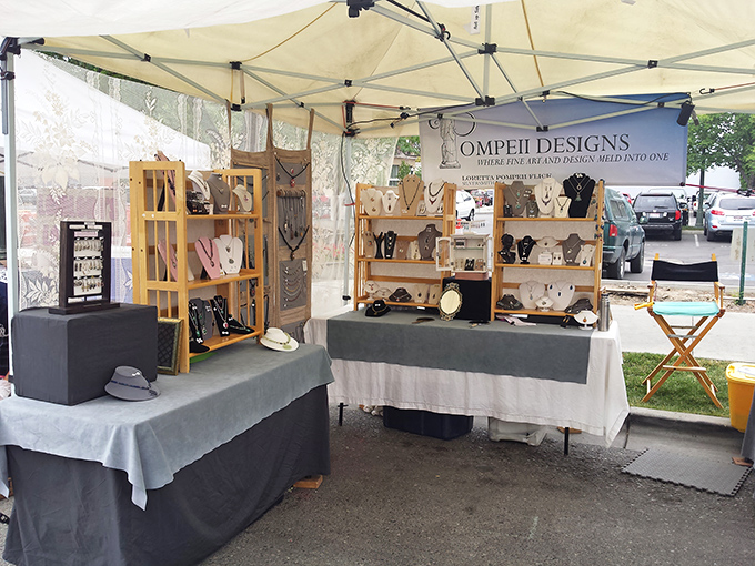 At Pompeii Designs, jewelry isn't just an accessory—it's wearable art where "fine art and design meld into one," displayed with the care of museum pieces.