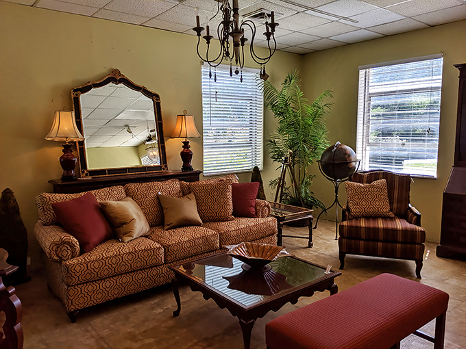 Imagine Sunday morning coffee here. This living room setup makes you wonder if your current furniture is secretly plotting against you.