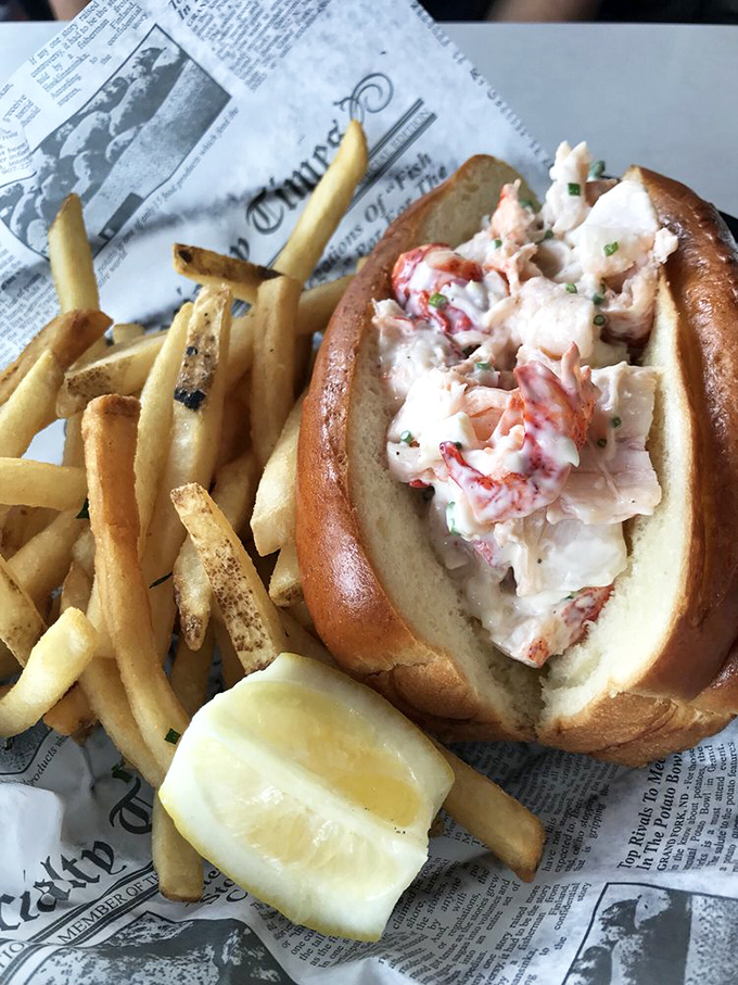 This lobster roll isn't just a sandwich; it's a New England vacation nestled in a toasted bun with a California passport.