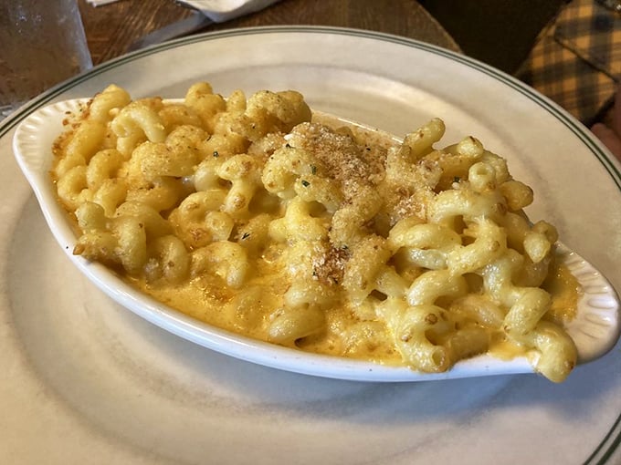 Mac and cheese that makes time stand still &ndash; a golden-topped masterpiece that could heal whatever ails you. Comfort food that's achieved enlightenment.