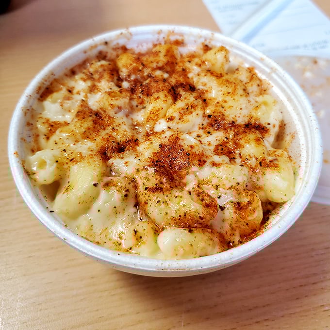 Creamy, dreamy mac and cheese that doesn't know it's supposed to be a side dish. This golden comfort deserves its own spotlight.