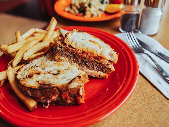 The meatloaf sandwich &ndash; where comfort food gets a promotion to executive status, complete with crispy fries that demand equal attention.