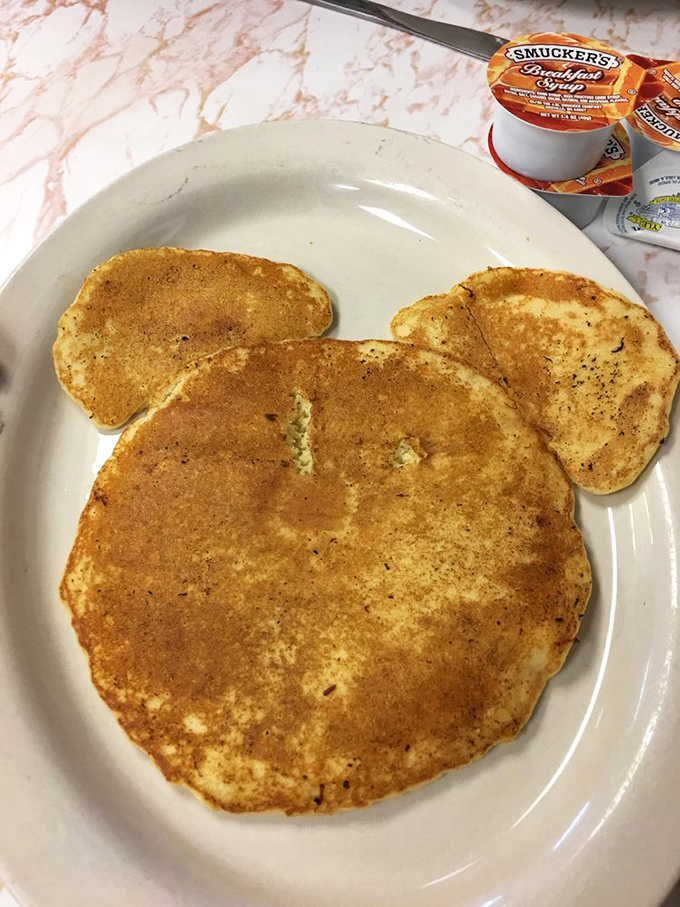 Mickey Mouse meets Kentucky breakfast! This playful pancake proves that at Wagner's, even the most serious racing folks don't mind having a little fun.