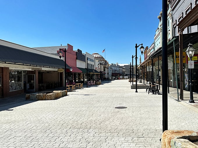 Mill Street's pedestrian-friendly brick walkway invites leisurely strolls past shops where owners actually remember your name.