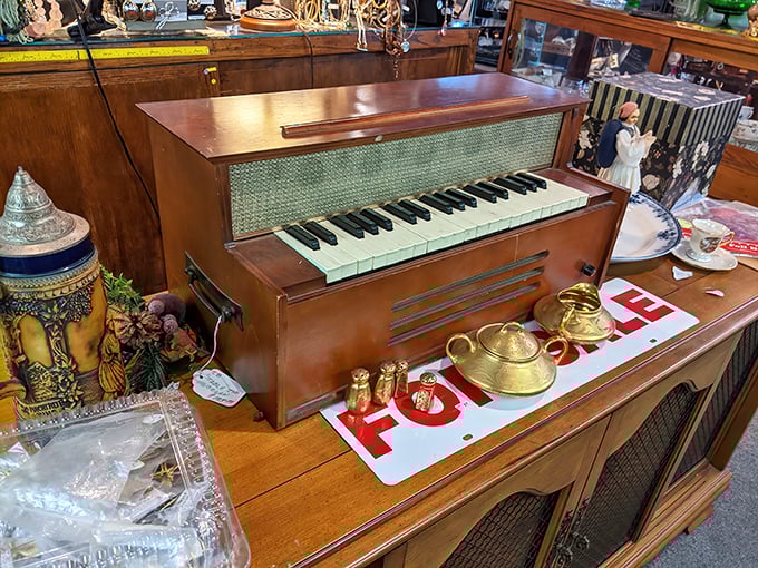 This miniature piano isn't just decorative&mdash;it's a conversation piece that makes visitors wonder about the tiny concerts of yesteryear.