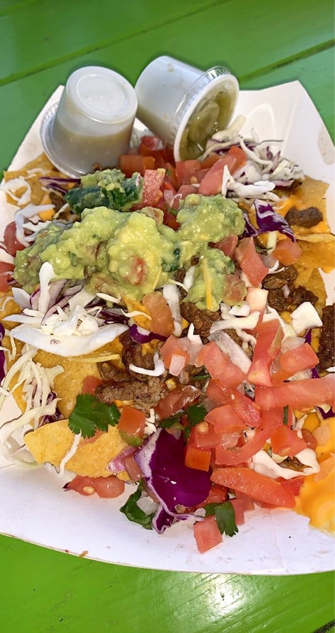 Nachos that require a topographical map to navigate &ndash; mountains of guacamole, valleys of cheese, and forests of fresh toppings.