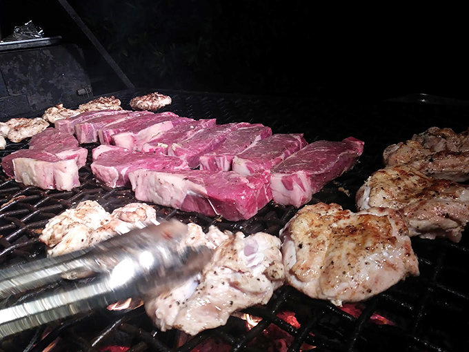 Meat masterpieces in the making! The sizzle, the smoke, the ceremony of oak-fired grilling&mdash;this is barbecue as performance art.