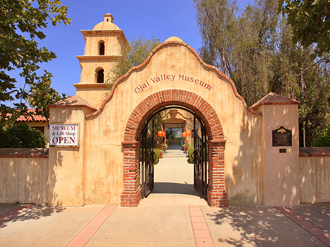 The Ojai Valley Museum's mission-style entrance doesn't just preserve history&mdash;it looks like history itself. A cultural oasis worth exploring.