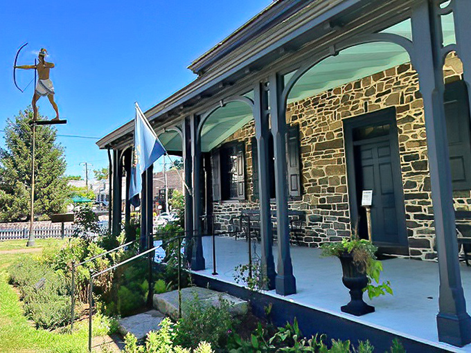 The Parry Mansion's stately porch whispers stories of centuries past. If these columns could talk, they'd need their own Netflix series.