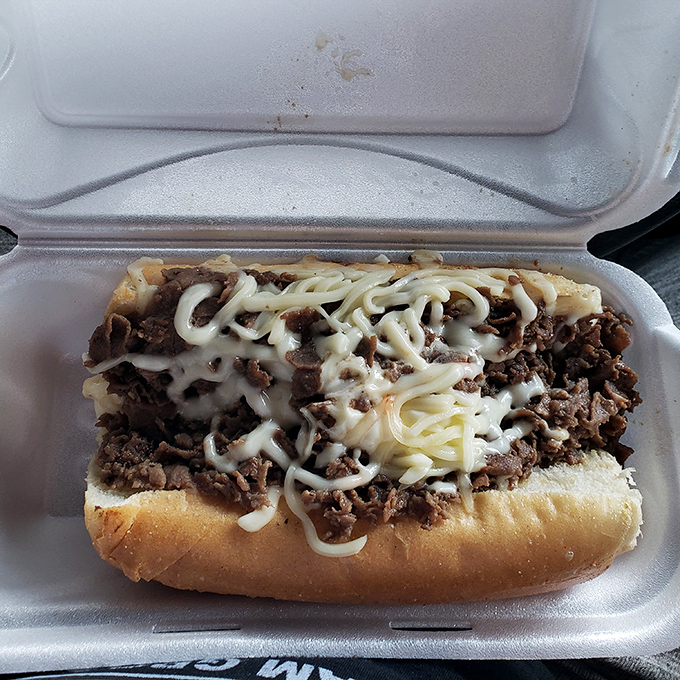 Behold the star attraction: thinly-sliced beef and melted cheese cradled in a fresh roll&mdash;a beautiful simplicity that outshines many fancy restaurant offerings.
