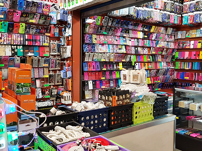 Phone case paradise or technological fever dream? Either way, there's a neon-colored protection for every device ever manufactured since the dawn of smartphones.