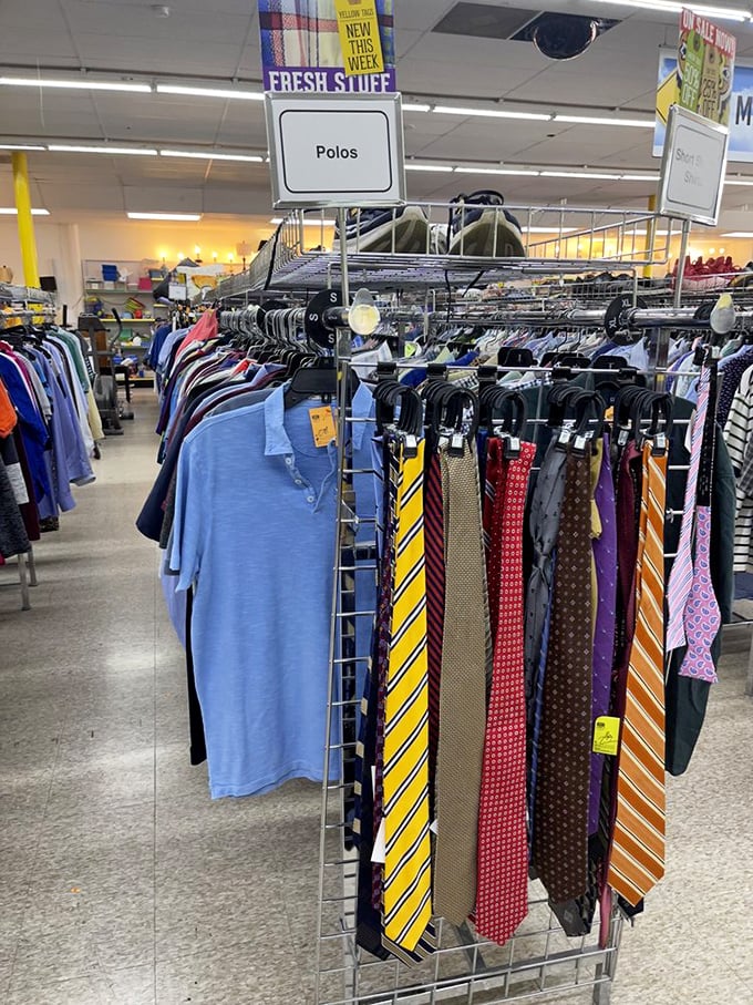 Necktie nirvana meets polo paradise&mdash;where yesterday's corporate uniforms become tomorrow's vintage fashion statements without breaking the bank.