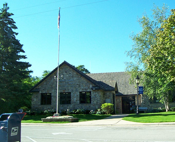 This isn't just a post office&mdash;it's Fish Creek's living room. Stone building that's witnessed more community news than Facebook ever could.