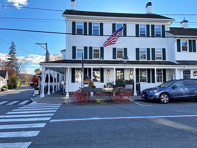 The Griswold Inn stands proudly since 1776, making your favorite neighborhood restaurant seem like a newborn in comparison. History with a side of comfort food!