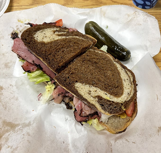 This isn't just a sandwich&mdash;it's architecture. Layers of tender corned beef, sauerkraut, and melted Swiss create the Reuben equivalent of the Taj Mahal.