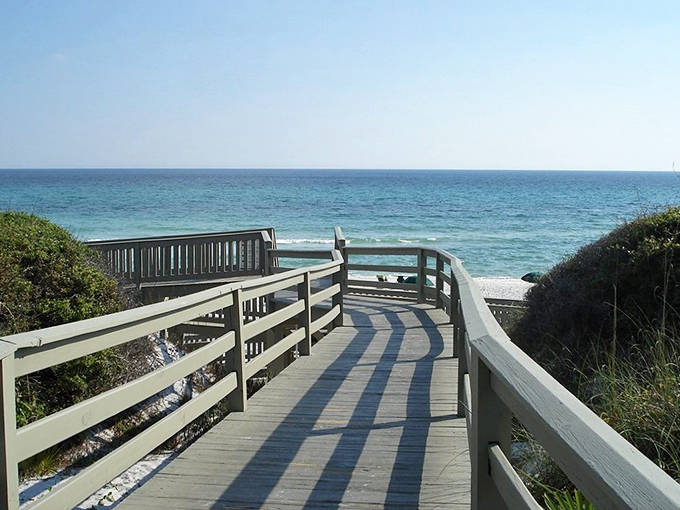 The boardwalk to paradise. This wooden path through protected dunes delivers you to some of Florida's most pristine shoreline.