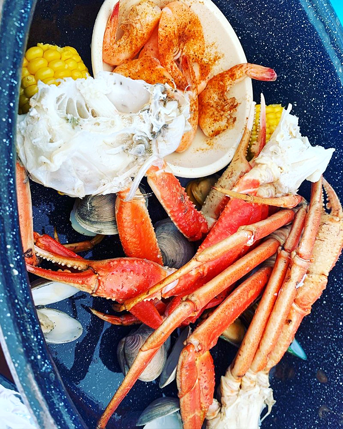 Not so much a meal as a maritime celebration. Snow crab legs stretching out like they're trying to escape &ndash; but trust me, you won't let them.