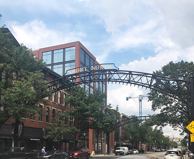 Columbus's Short North district proves Ohio knows urban cool. This gateway arch welcomes visitors to a neighborhood where creativity flows as freely as the local craft beer.