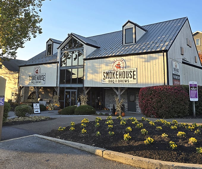 The Smokehouse BBQ and Brews stands like a beacon of hope for the hungry traveler, promising the kind of meal that requires both napkins and a nap afterward.