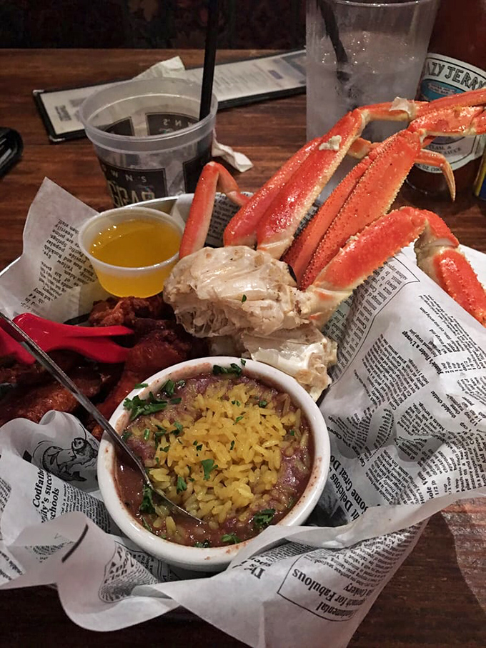 Snow crab legs so impressive they'd make a mermaid jealous. Served with gumbo that's worth swimming upstream for.
