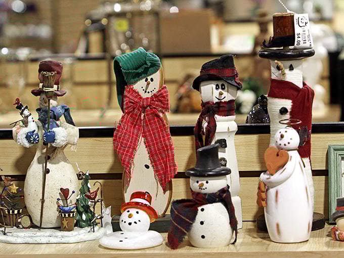 Seasonal treasures await in every corner. These snowmen figurines are just waiting to join someone's holiday traditions&mdash;at a fraction of retail price.