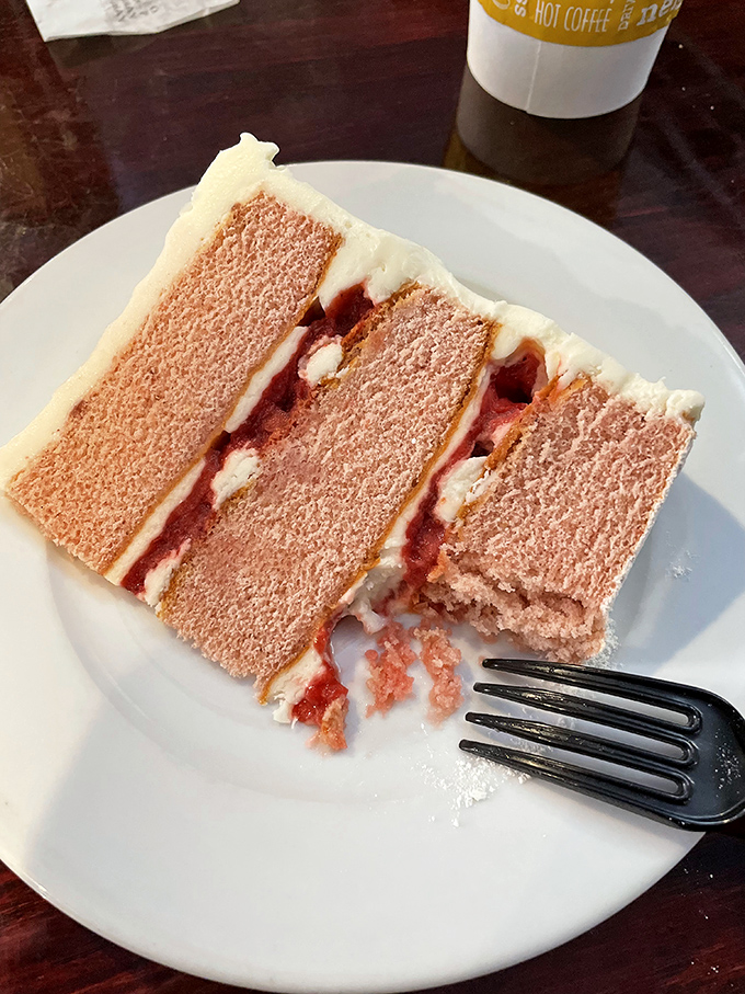 Layer upon layer of strawberry goodness that makes you wonder why birthday cake gets all the attention. Fork required, sharing optional.