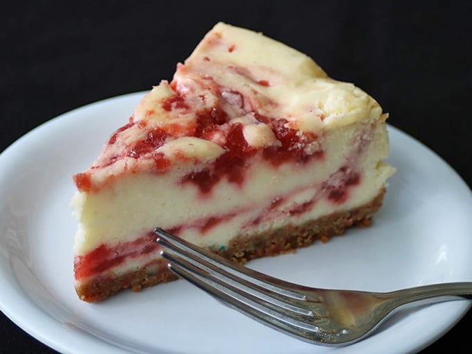 This strawberry cheesecake isn't just dessert&mdash;it's an intervention for your taste buds. The perfect balance of creamy richness and berry brightness.