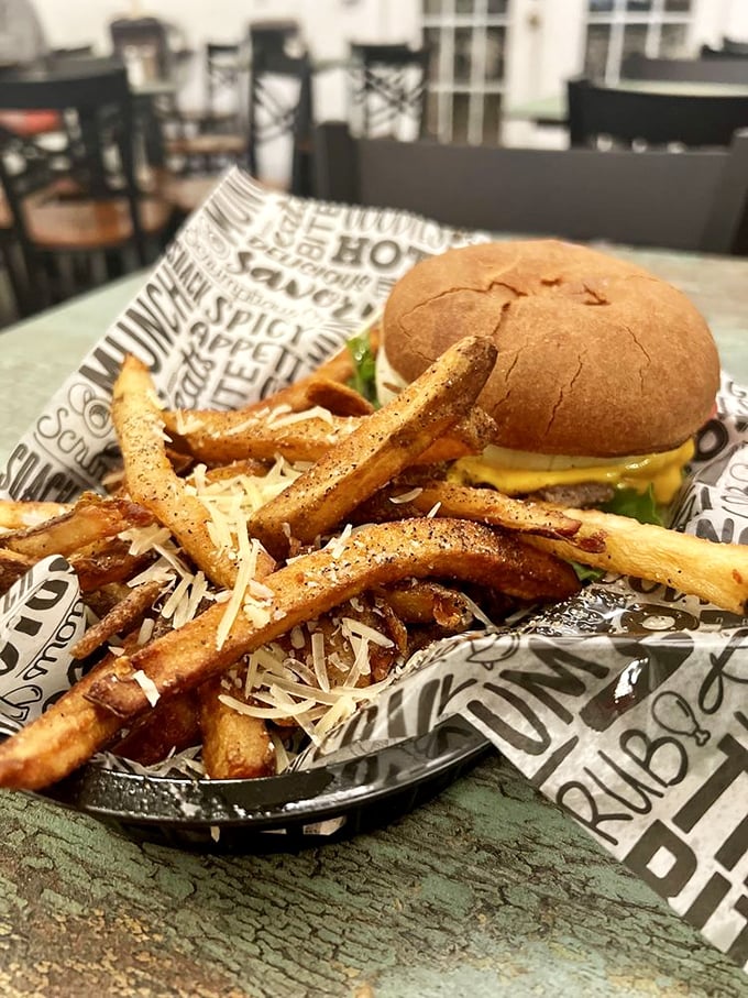 Golden, hand-cut fries dusted with parmesan and truffle oil&mdash;proof that sometimes the simplest ingredients, when perfectly executed, create the most profound food memories.