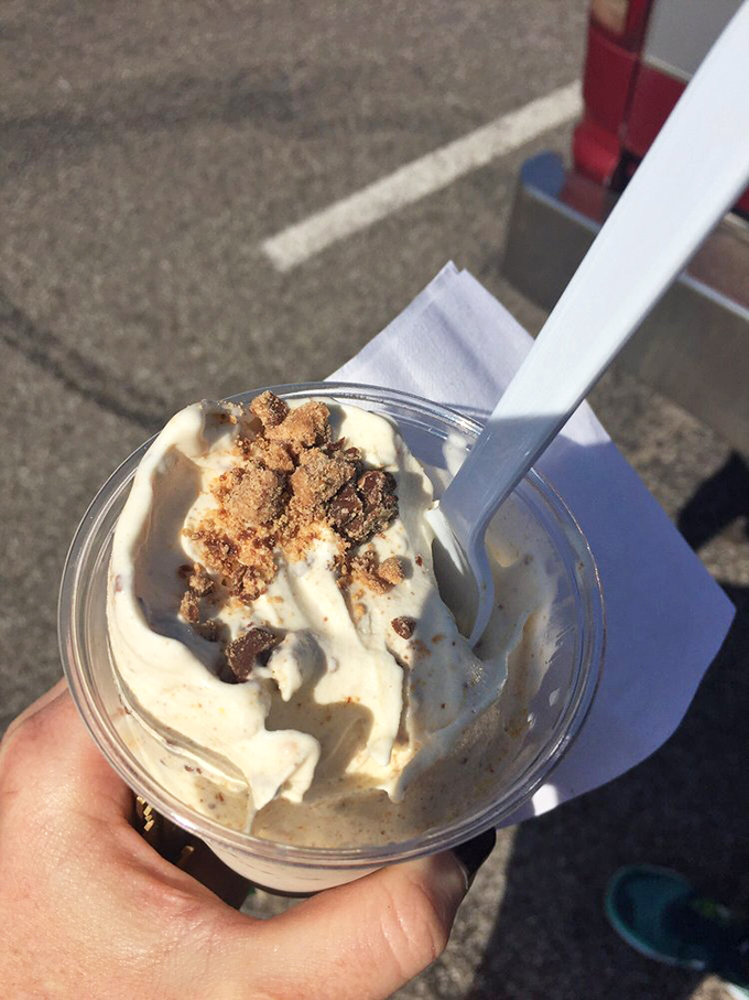 This isn't just vanilla custard&mdash;it's vanilla custard that went to finishing school, then decided to party with Reese's and Butterfinger. Sophistication meets fun.