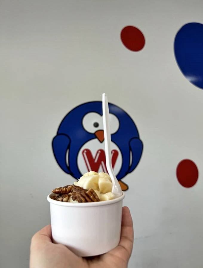 Simple perfection: vanilla custard topped with pecans and banana slices. Sometimes the classics don't need reinvention, just exceptional execution.