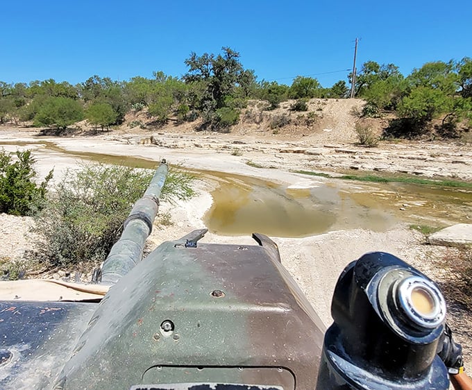 The view from a tank commander's position offers a whole new perspective on the landscape. History and horsepower in perfect harmony.