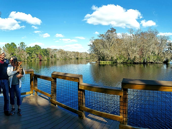 Visitors pause to soak in the panoramic view. Sometimes the best vacation moments happen when you simply stop and look around.