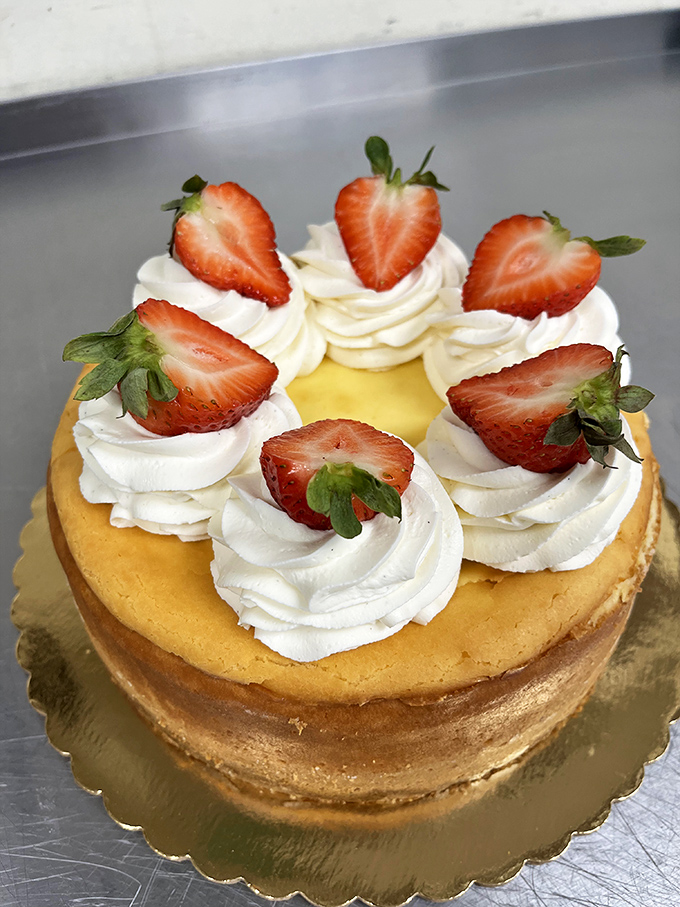 This strawberry-crowned cheesecake isn't just dessert&mdash;it's edible architecture with a perfect ratio of creamy filling to buttery crust.