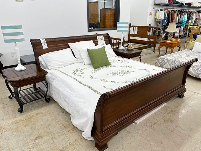 This isn't just a bed&mdash;it's a mahogany time machine to an era when furniture was built to outlast civilizations.