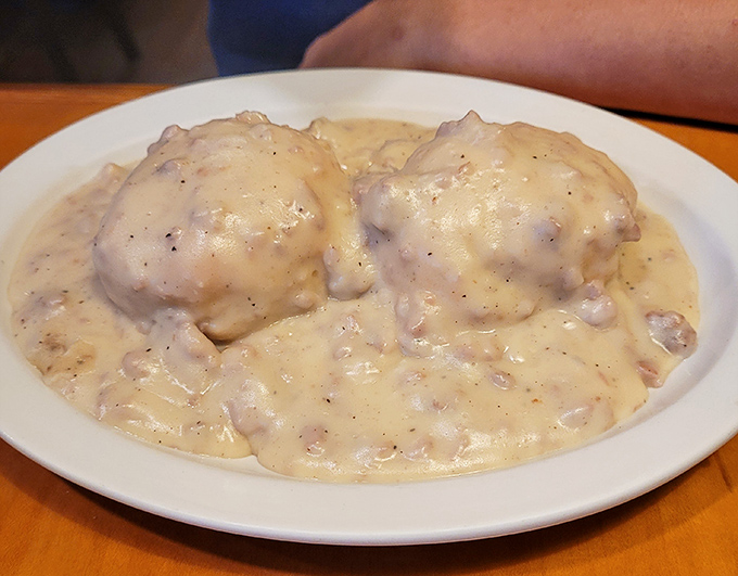 Biscuits and gravy that don't mess around &ndash; these fluffy islands floating in a sea of creamy, peppery bliss could convert a carb-counter.