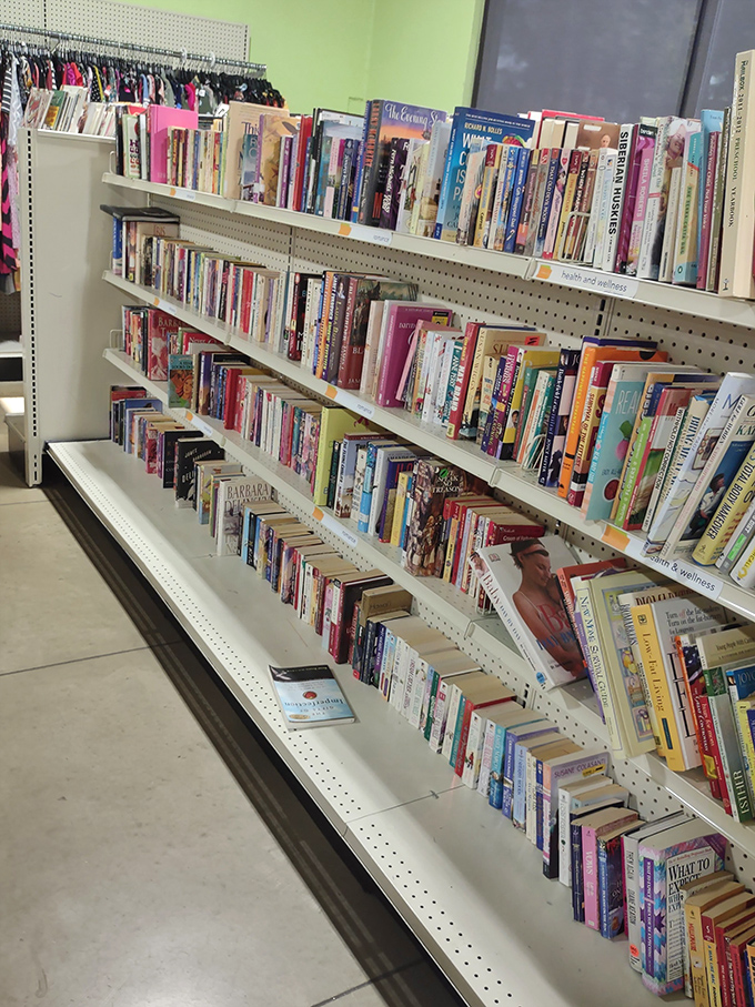 Literary treasures await at prices that would make your local bookstore weep. That hardcover cookbook? Less than a fancy coffee.