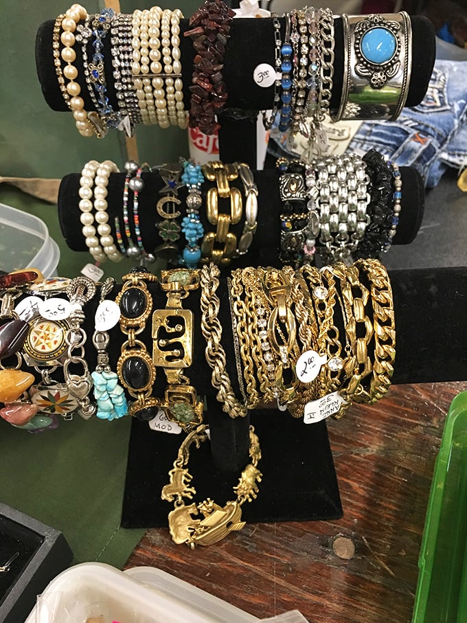 Wrist candy galore! From pearls to chunky gold links, these vintage bracelets tell stories of decades past and parties yet to come.
