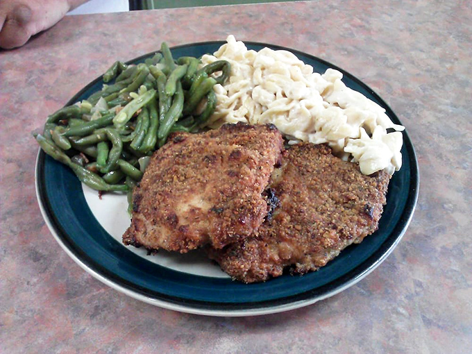 Golden-brown pork chops that could make even your cardiologist say, "Well, just this once." The perfect crunch-to-juiciness ratio is culinary physics at its finest.
