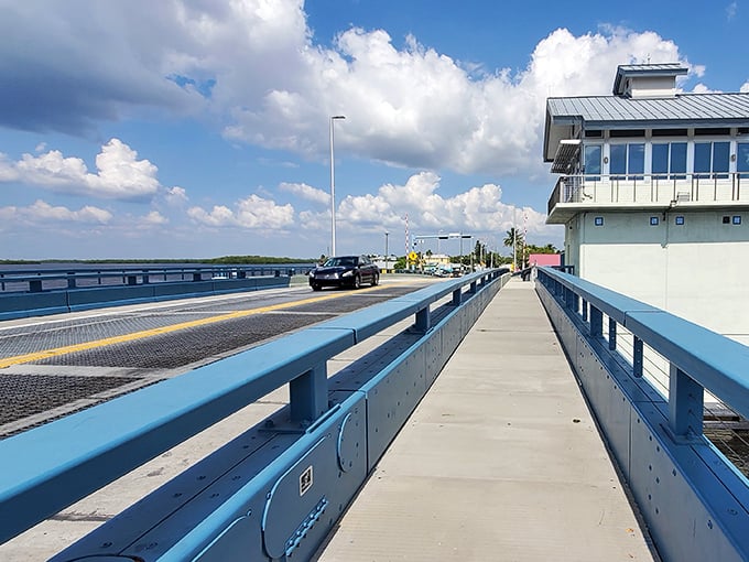 The "Fishingest Bridge in the World" connects mainland Florida to Matlacha's quirky paradise. Cross at your own risk—you might never want to leave.