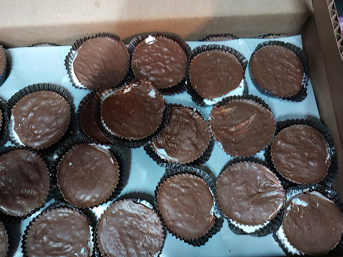 Mallo Cups in their natural habitat&mdash;each one a perfect chocolate crater filled with marshmallow bliss. Resistance is futile.