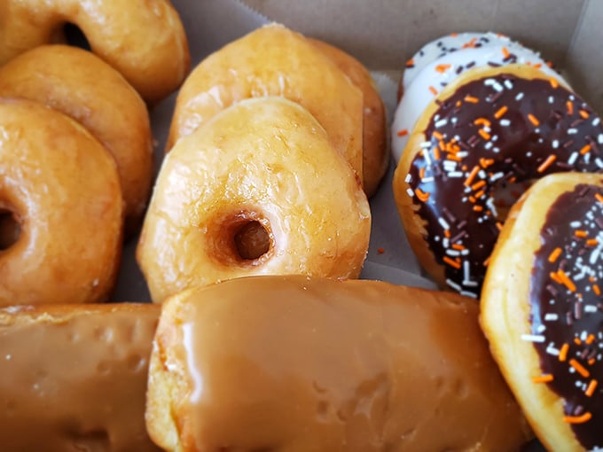 Donut perfection doesn't happen by accident. These golden-fried beauties with their chocolate-dipped tops are what breakfast dreams are made of.
