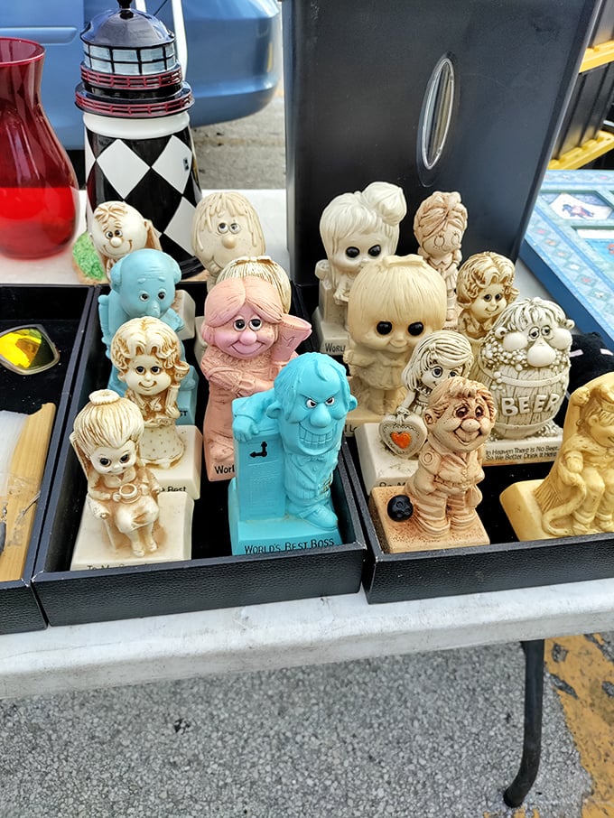 These kitschy figurines stare with soulful eyes, silently begging you to give them a new home on your bathroom shelf.