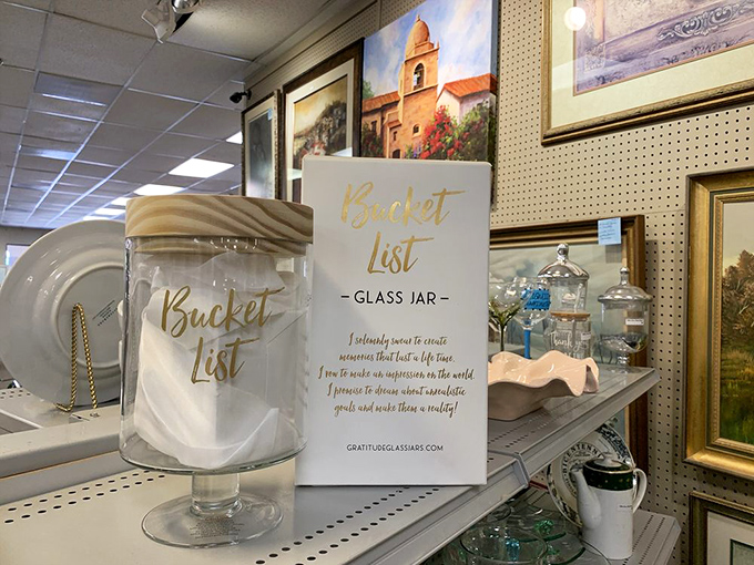 Someone's bucket list jar reminds us that dreams come in all shapes and creative containers. 