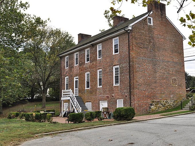 This historic brick home whispers tales from another century, standing proudly as a testament to Newark's rich architectural heritage.